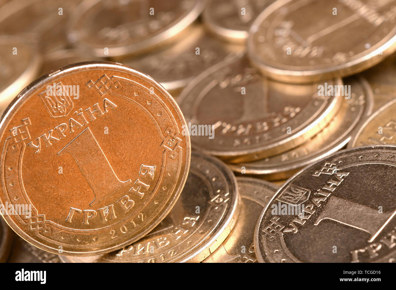 Large pile of big golden coins. Financial success money background for ...