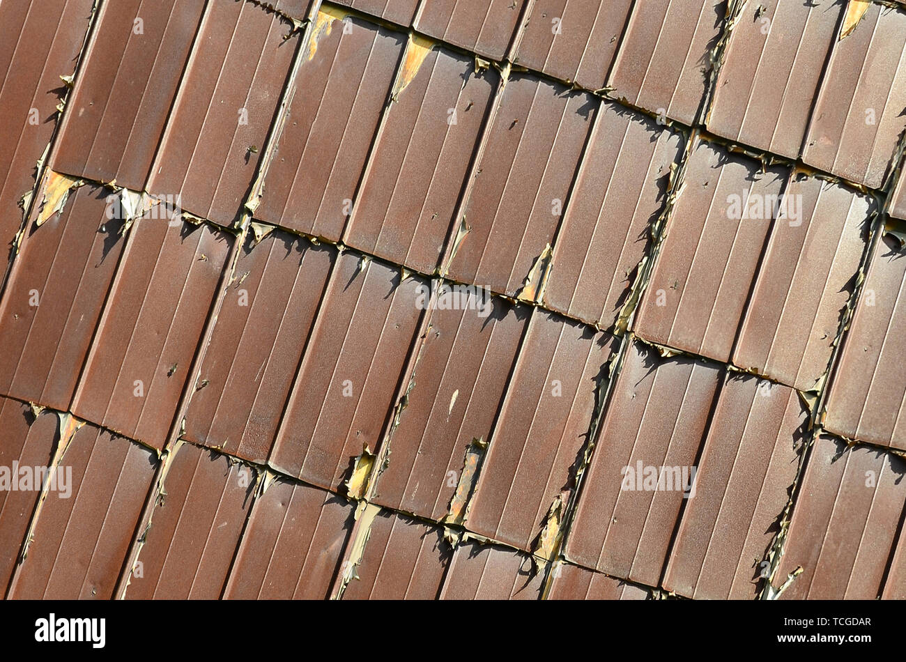 Rusty Steel Metal with cracked paint, grunge background. Old metal ...