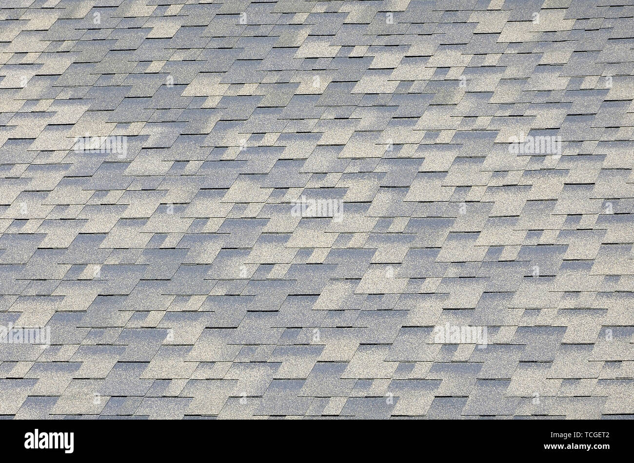 Flexible shingles of bitumen roofing surface. Background mosaic texture ...
