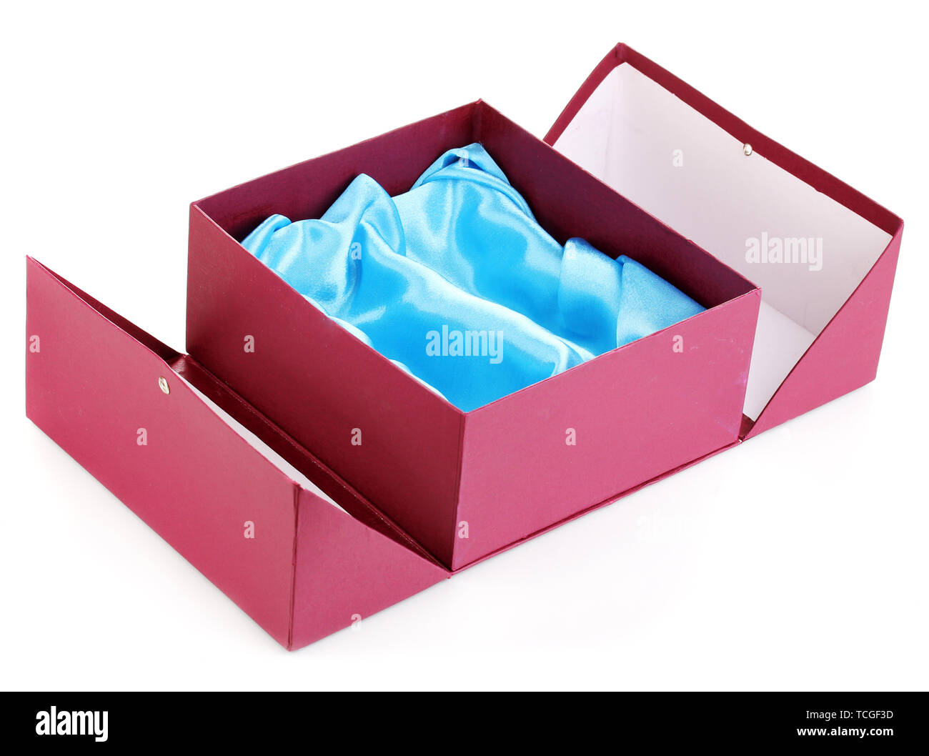 Open gift box isolated on white Stock Photo - Alamy