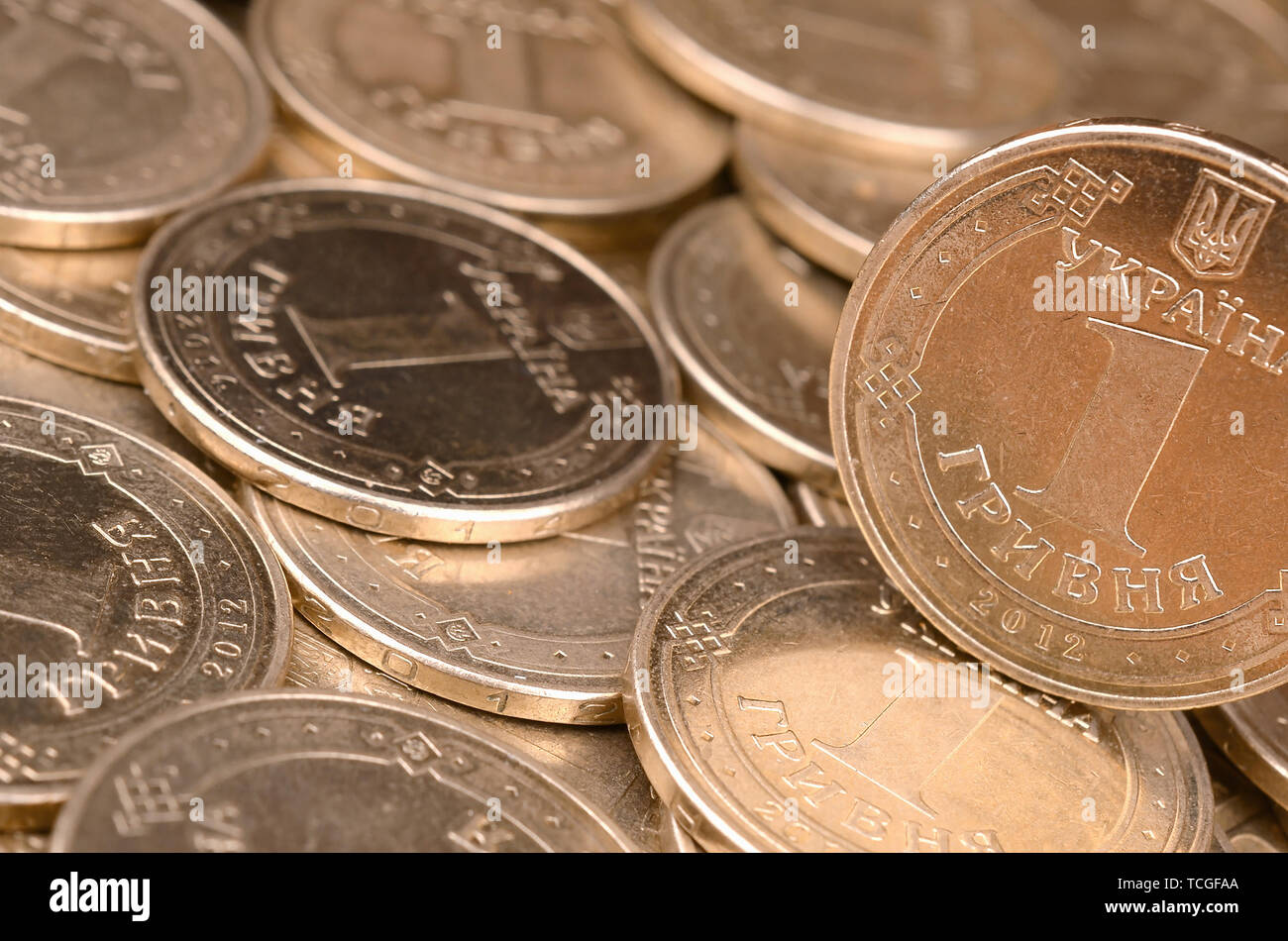 Large pile of big golden coins. Financial success money background for ...