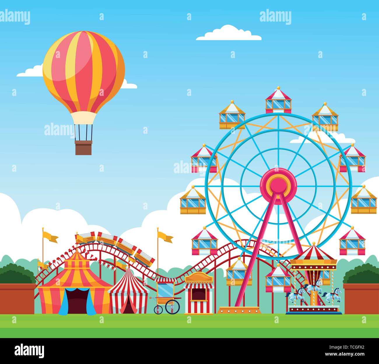 Funny attractions Stock Vector Images - Alamy