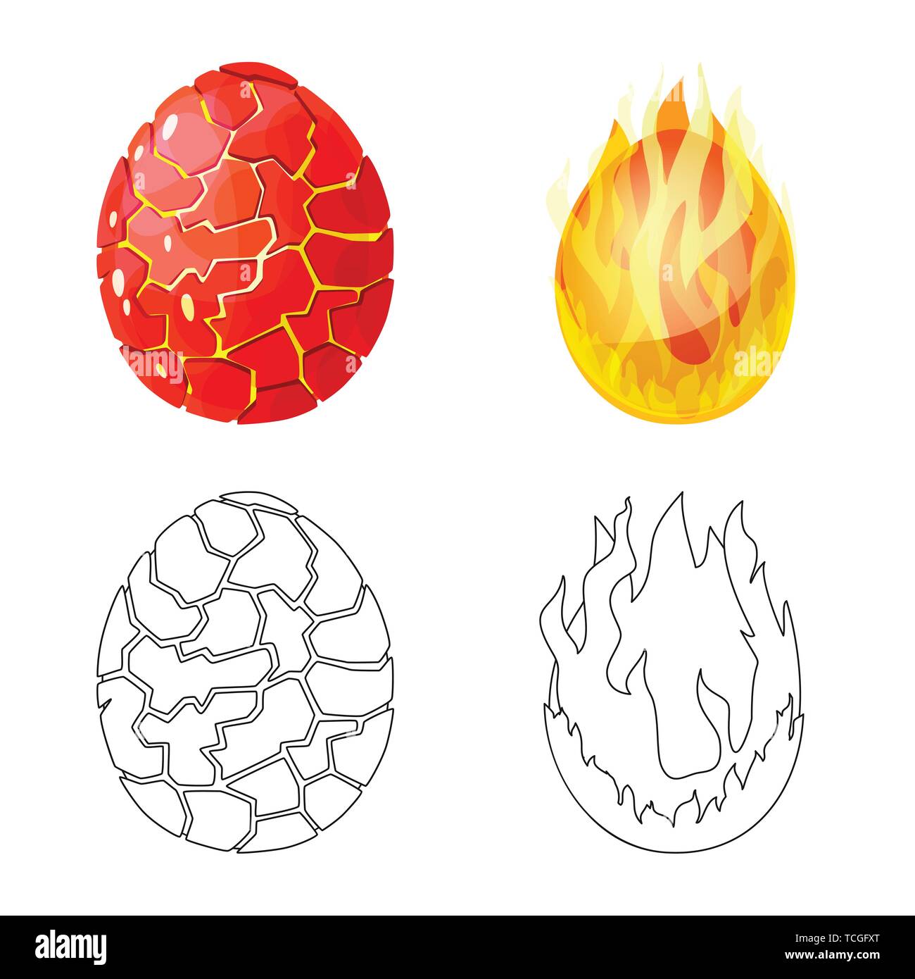 Magma lava red flash Cut Out Stock Images & Pictures - Alamy