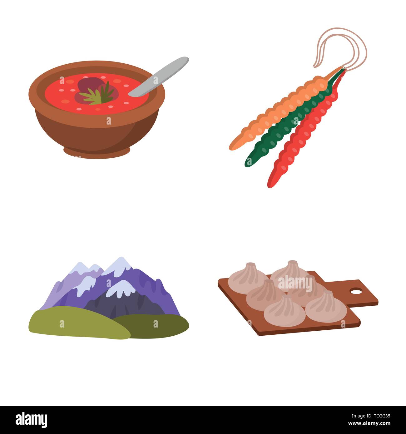 Vector design of Caucasus and traditions icon. Set of Caucasus and ...