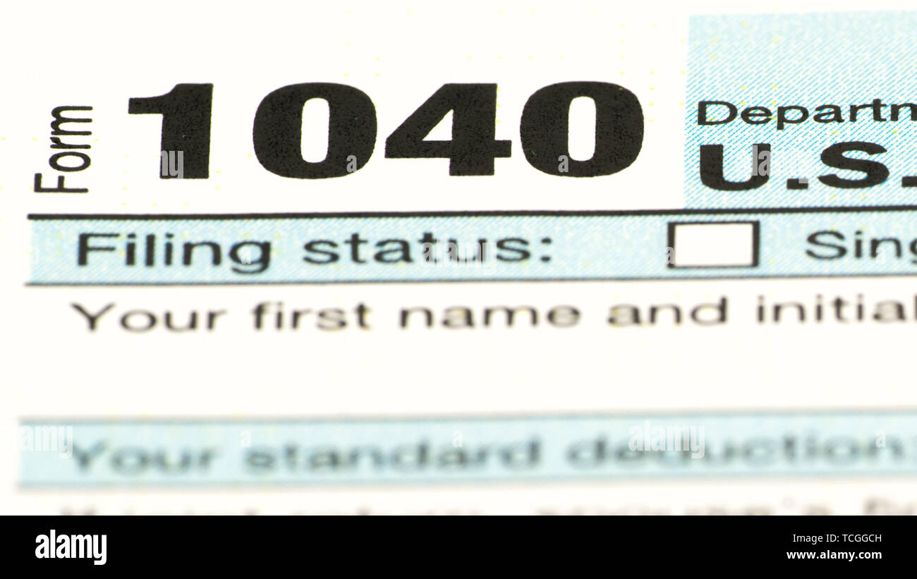 closeup of 1040 from the 1040 income tax form Stock Photo - Alamy