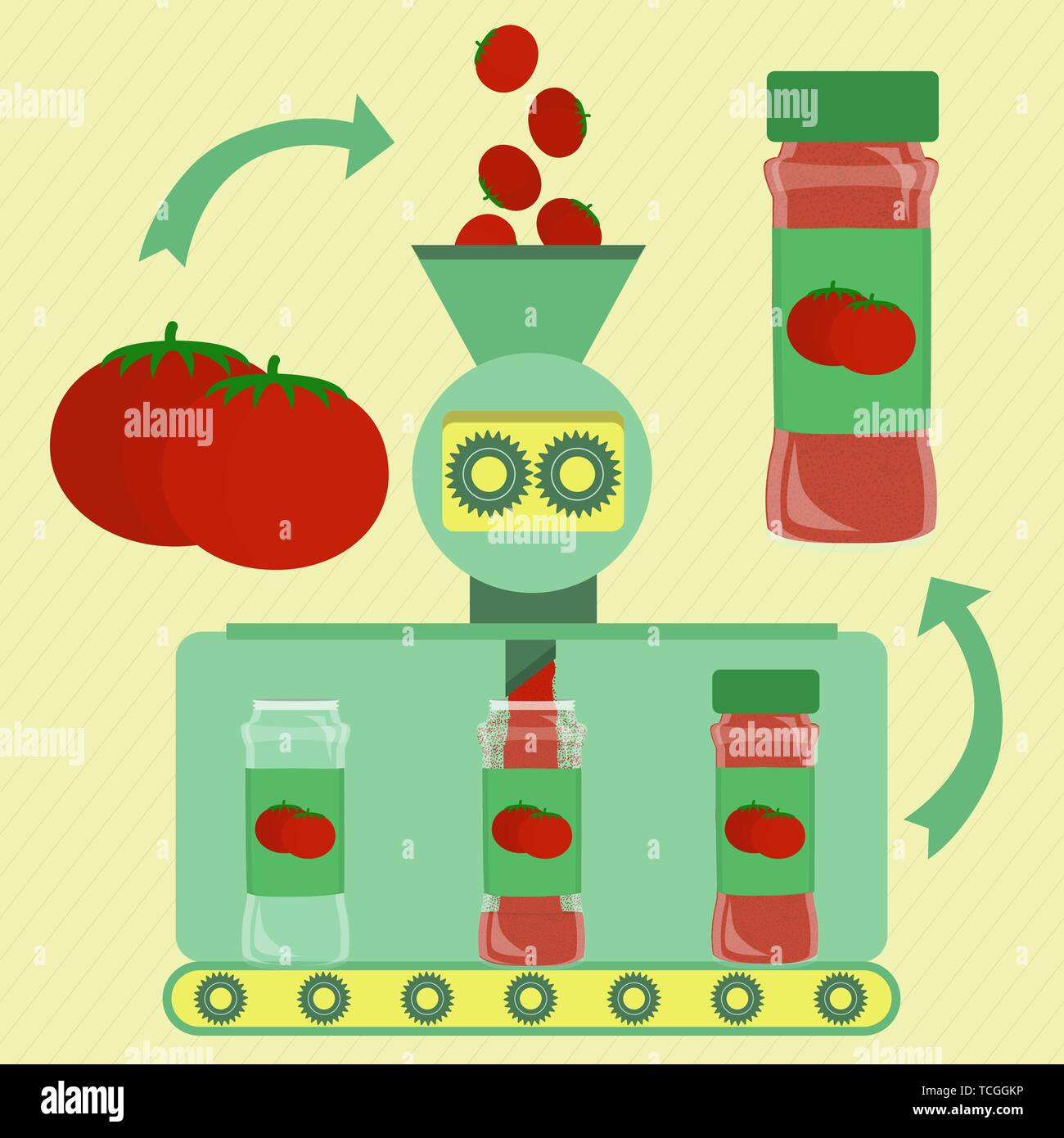 Tomato powder line series production. Factory of tomato powder. Fresh ...