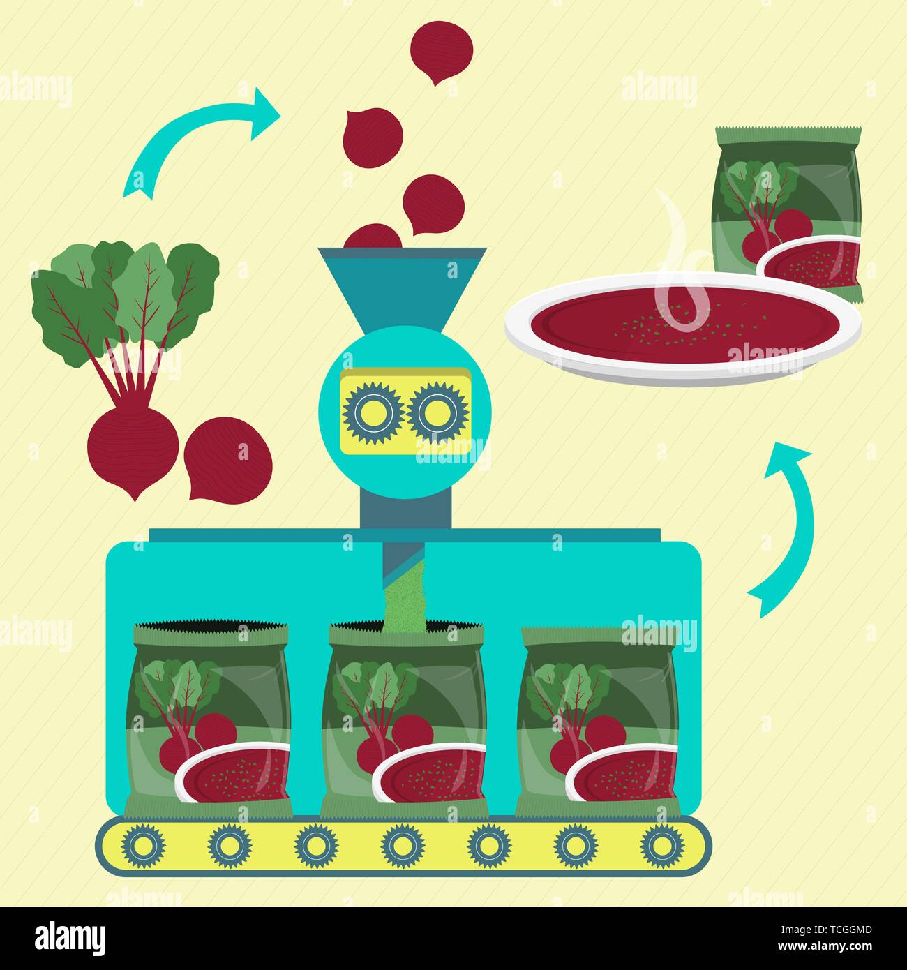 Beet root soup Stock Vector Images - Alamy