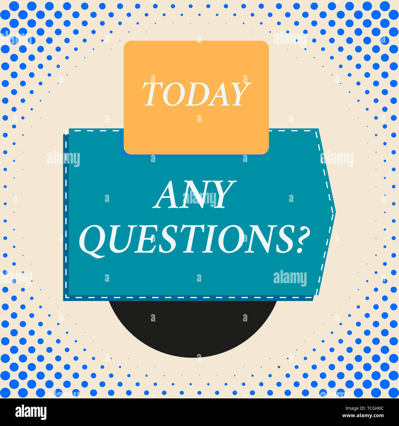 Writing note showing Any Questions Question. Business concept for ...