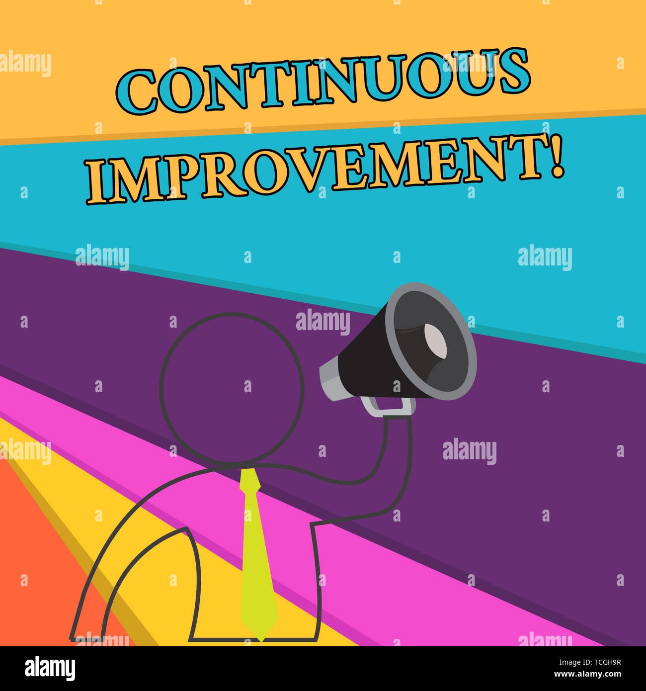 Handwriting text Continuous Improvement. Conceptual photo Ongoing ...