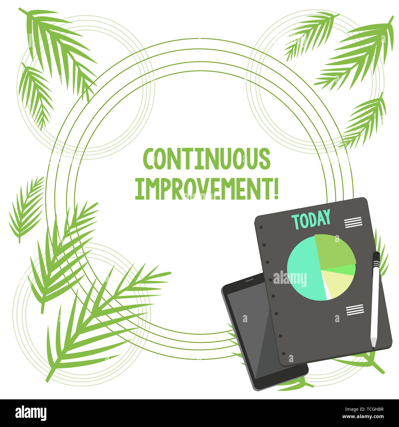 Writing note showing Continuous Improvement. Business concept for ...