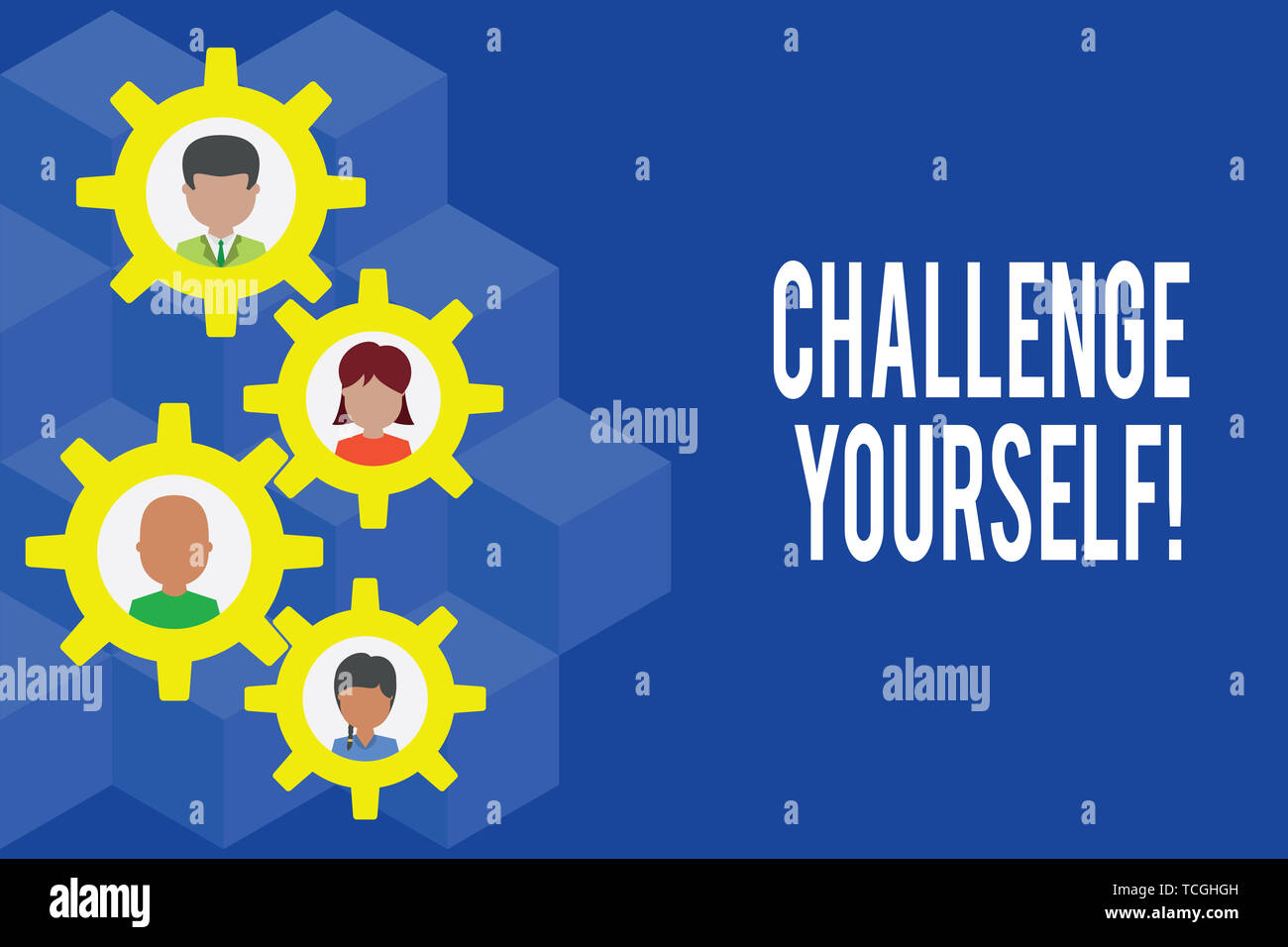 Word writing text Challenge Yourself. Business photo showcasing Setting ...