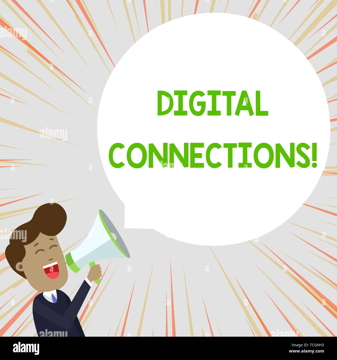 Text sign showing Digital Connections. Business photo text Powerful ...