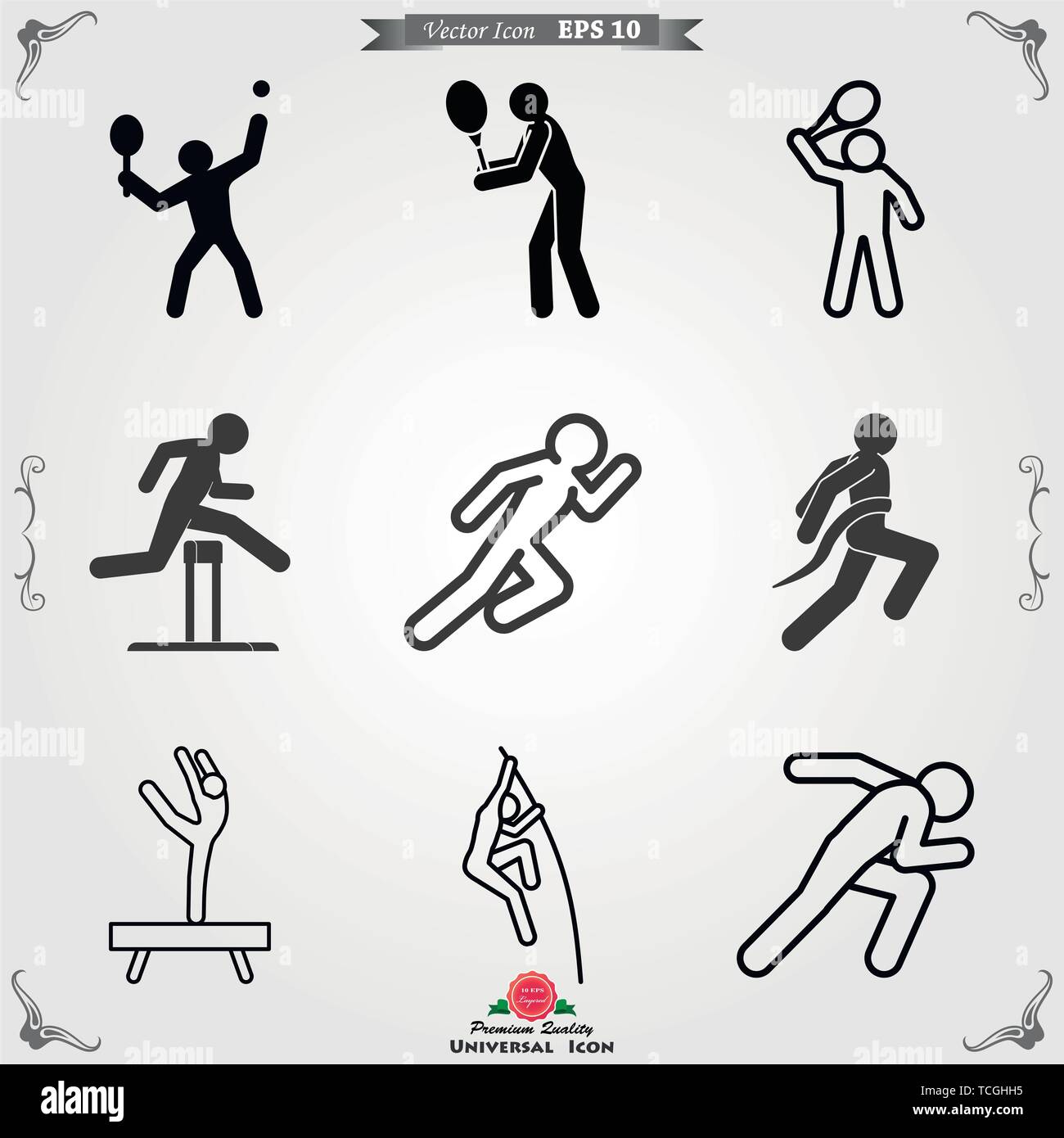Athlete icon isolated on background vector illustration, sign design ...