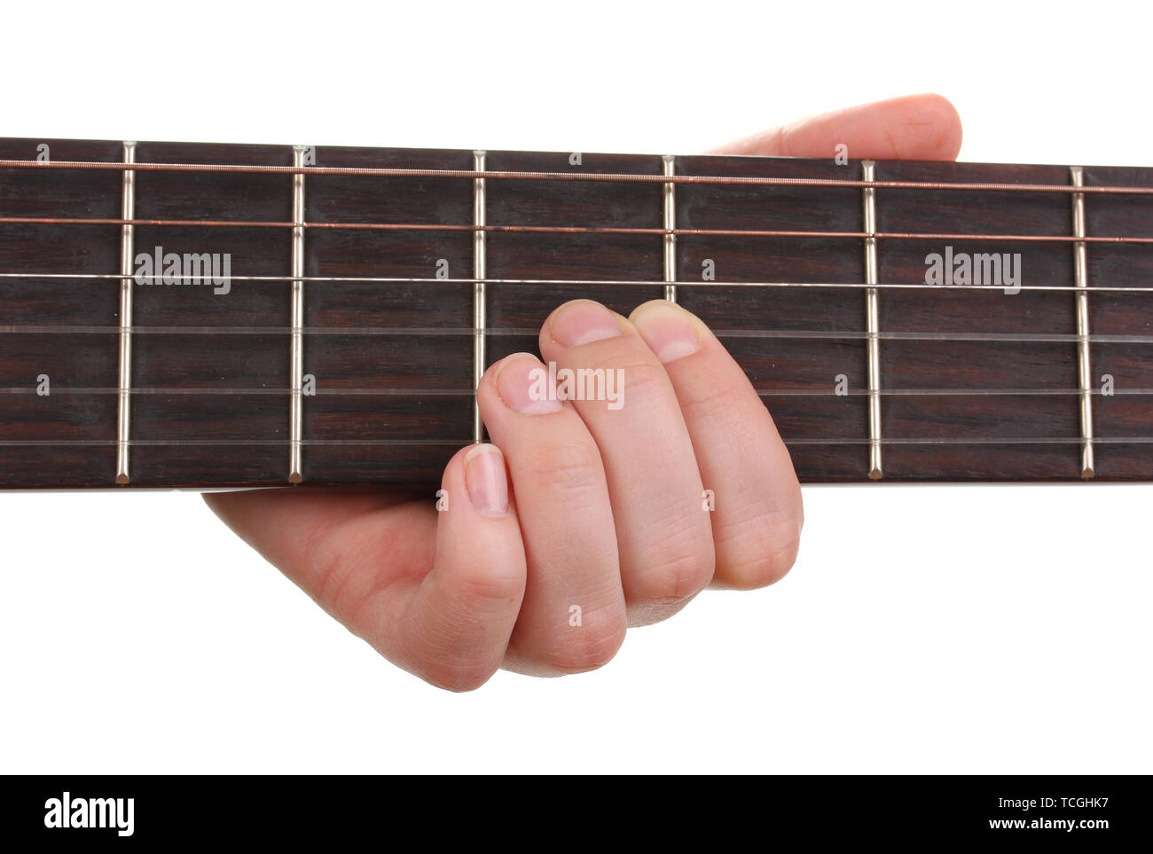 Guitar fretboard isolated on white Stock Photo - Alamy