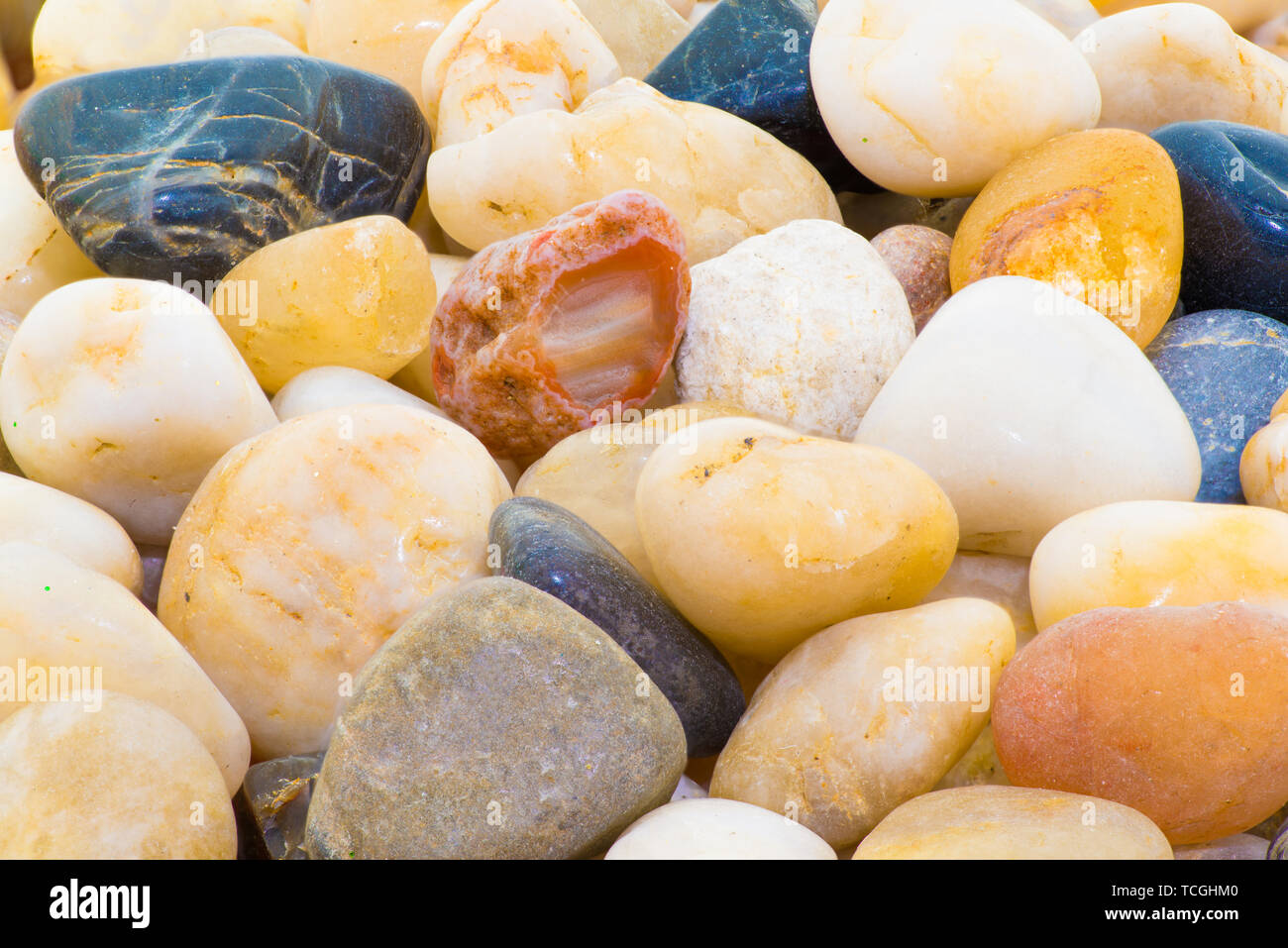 Macro closeup image of group of rocks including an agate - nature image ...