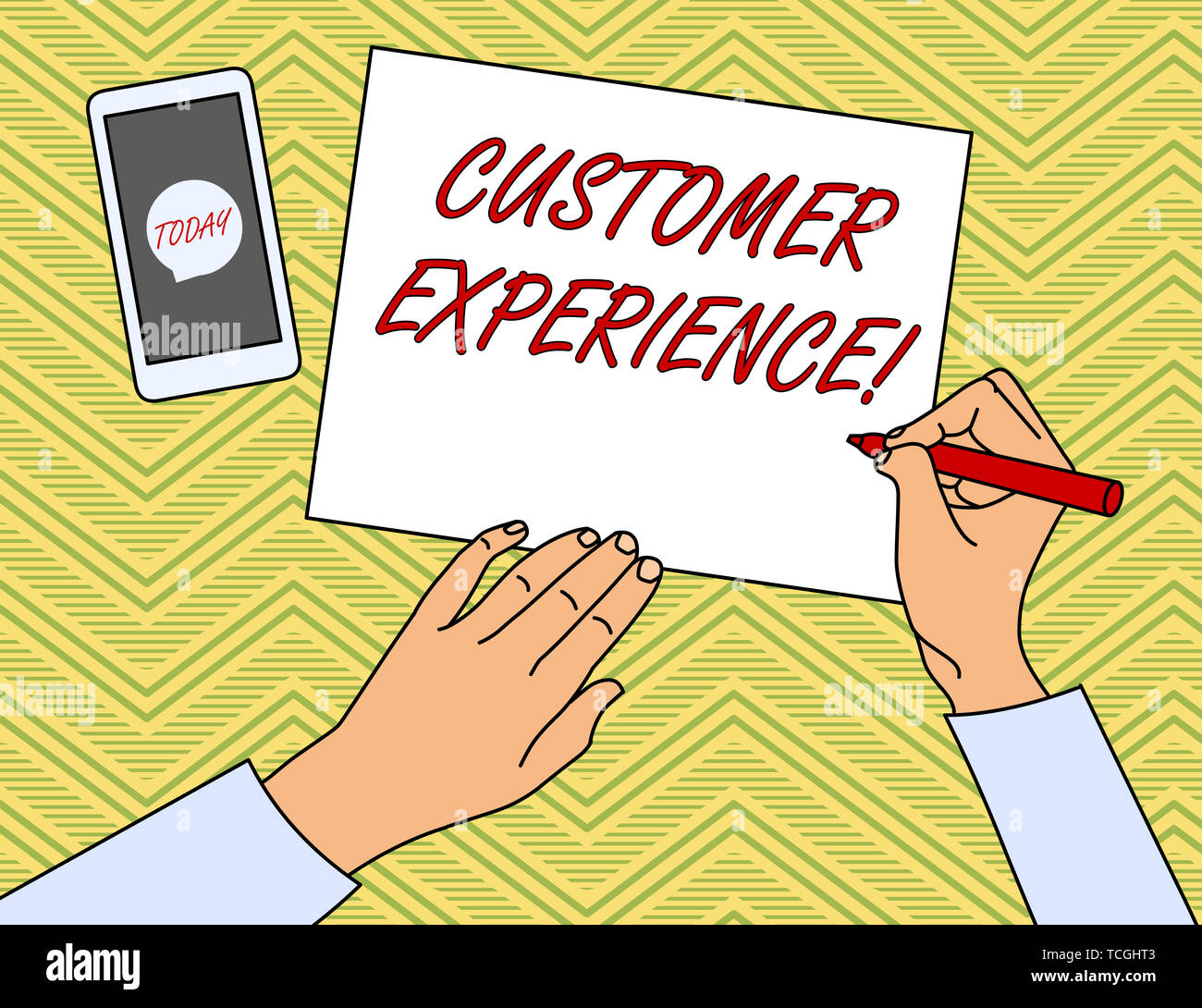 Writing Note Showing Customer Experience Business Concept For Interaction Between Satisfied