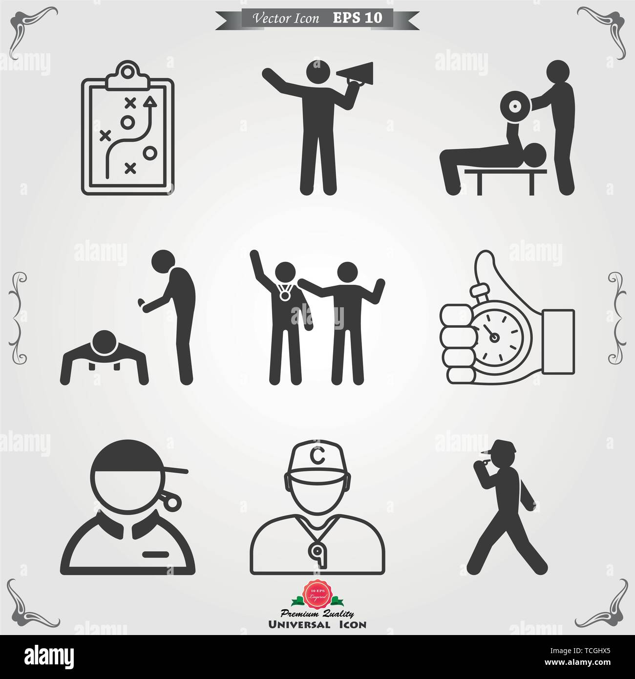 Coach icon vector, training and mentoring symbol Stock Vector Image ...