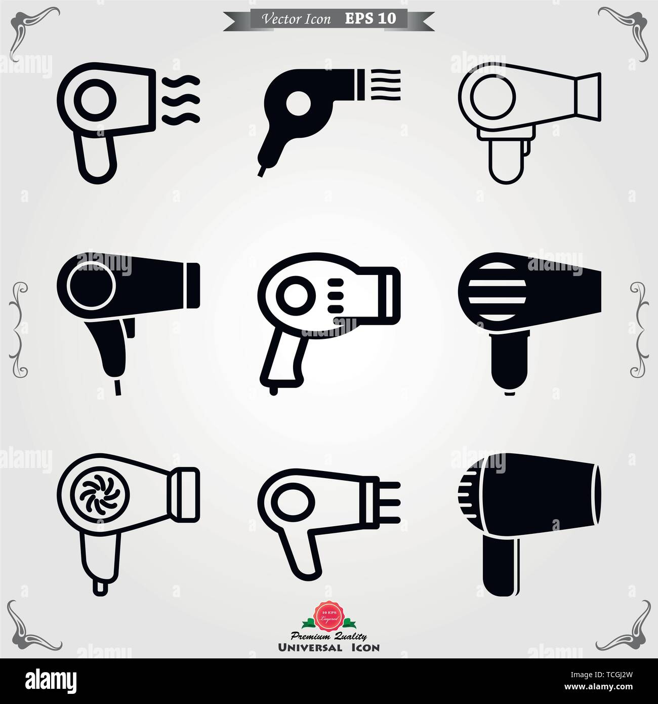 Modern hairdryer Stock Vector Images - Alamy