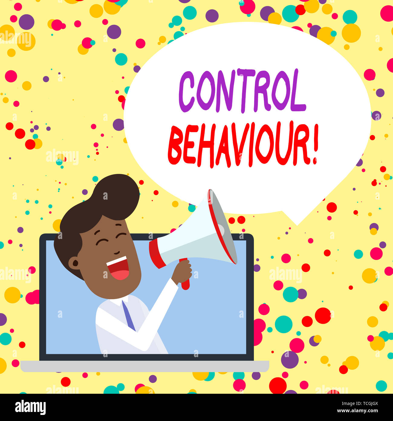 Conceptual hand writing showing Control Behaviour. Concept meaning ...