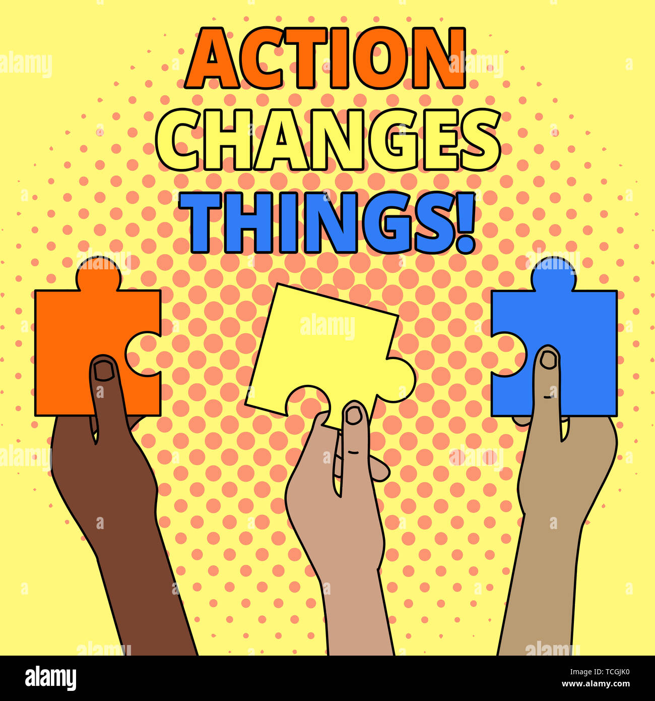 Conceptual hand writing showing Action Changes Things. Concept meaning ...