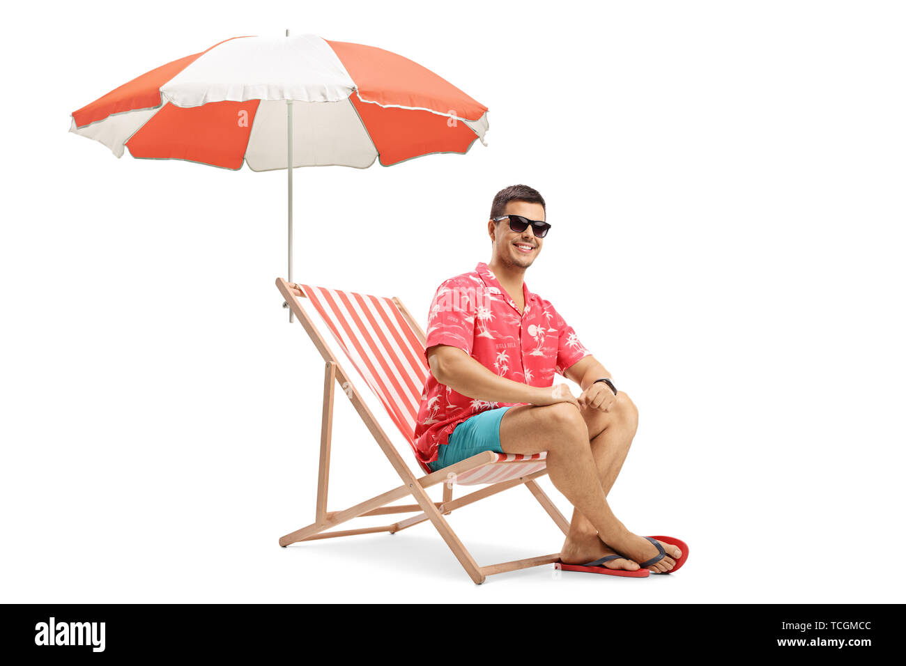 Man male sunbathing seated sitting Cut Out Stock Images & Pictures - Alamy