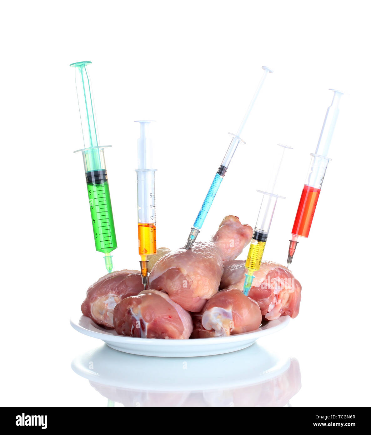 Genetically modified organism. GMO meat isolated on white Stock Photo ...