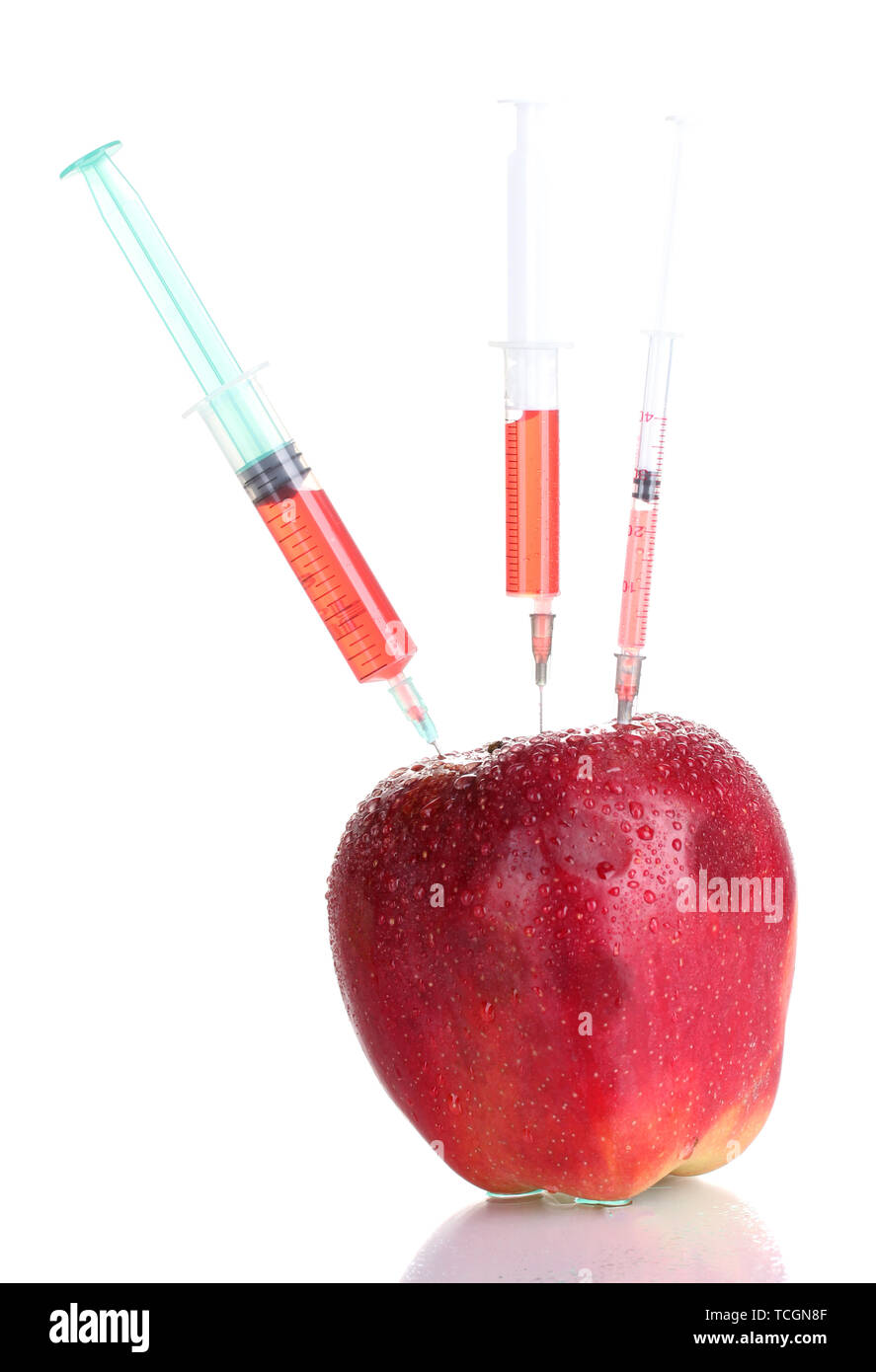 Genetically modified fruit isolated on white Stock Photo - Alamy