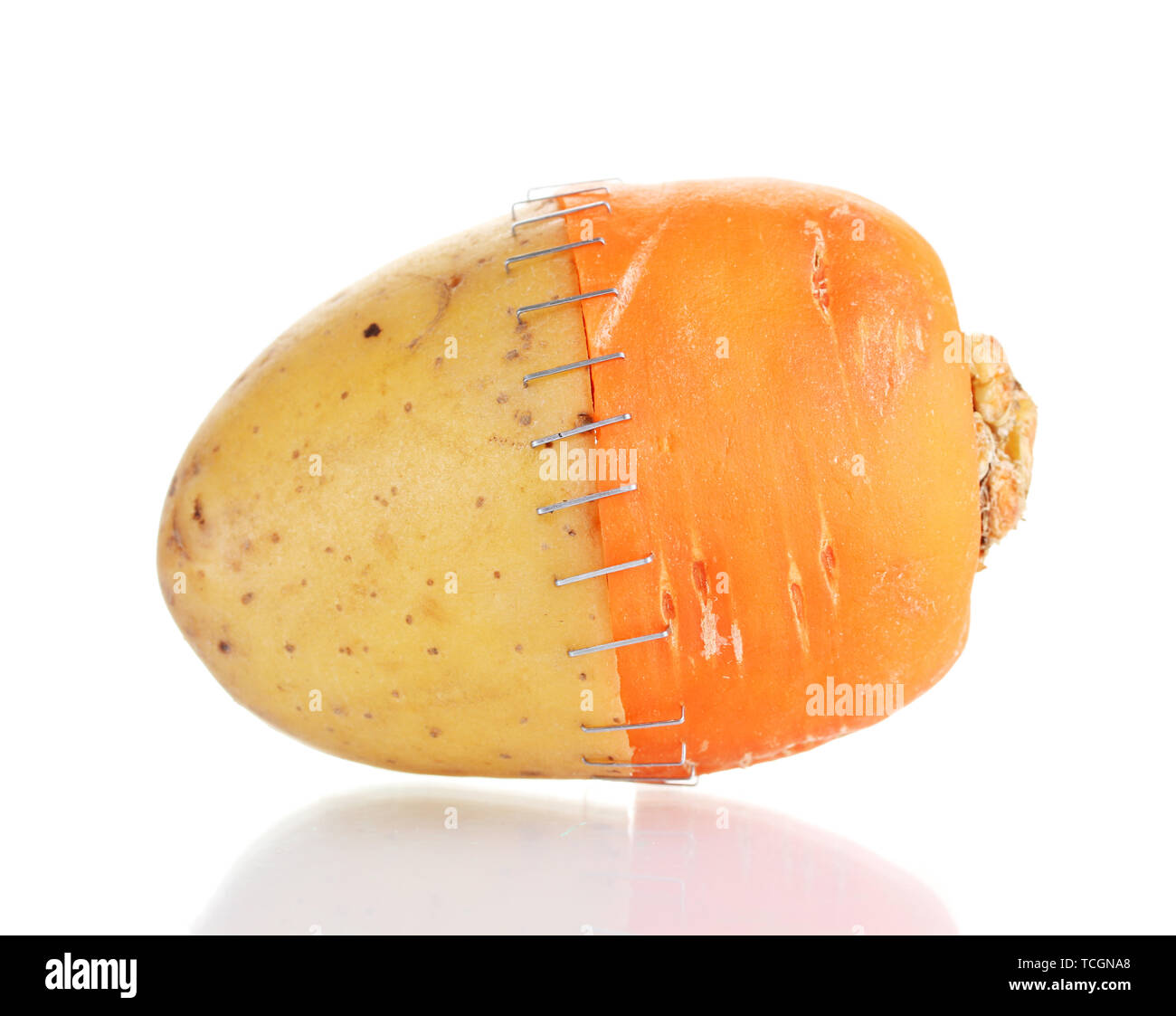 Genetically modified vegetables isolated on white Stock Photo - Alamy