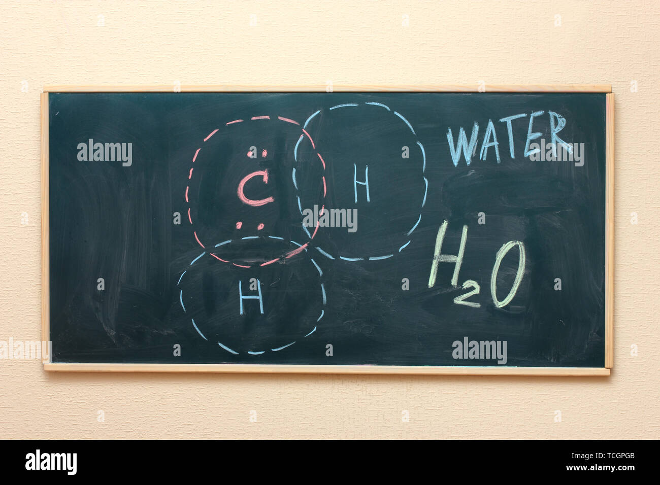 Chemical formulas on the blackboard Stock Photo - Alamy