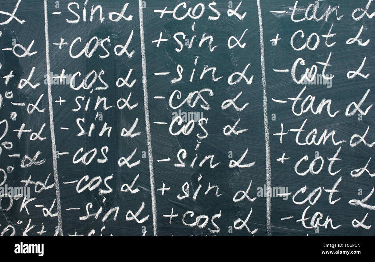 Math formulas written on the desk Stock Photo - Alamy