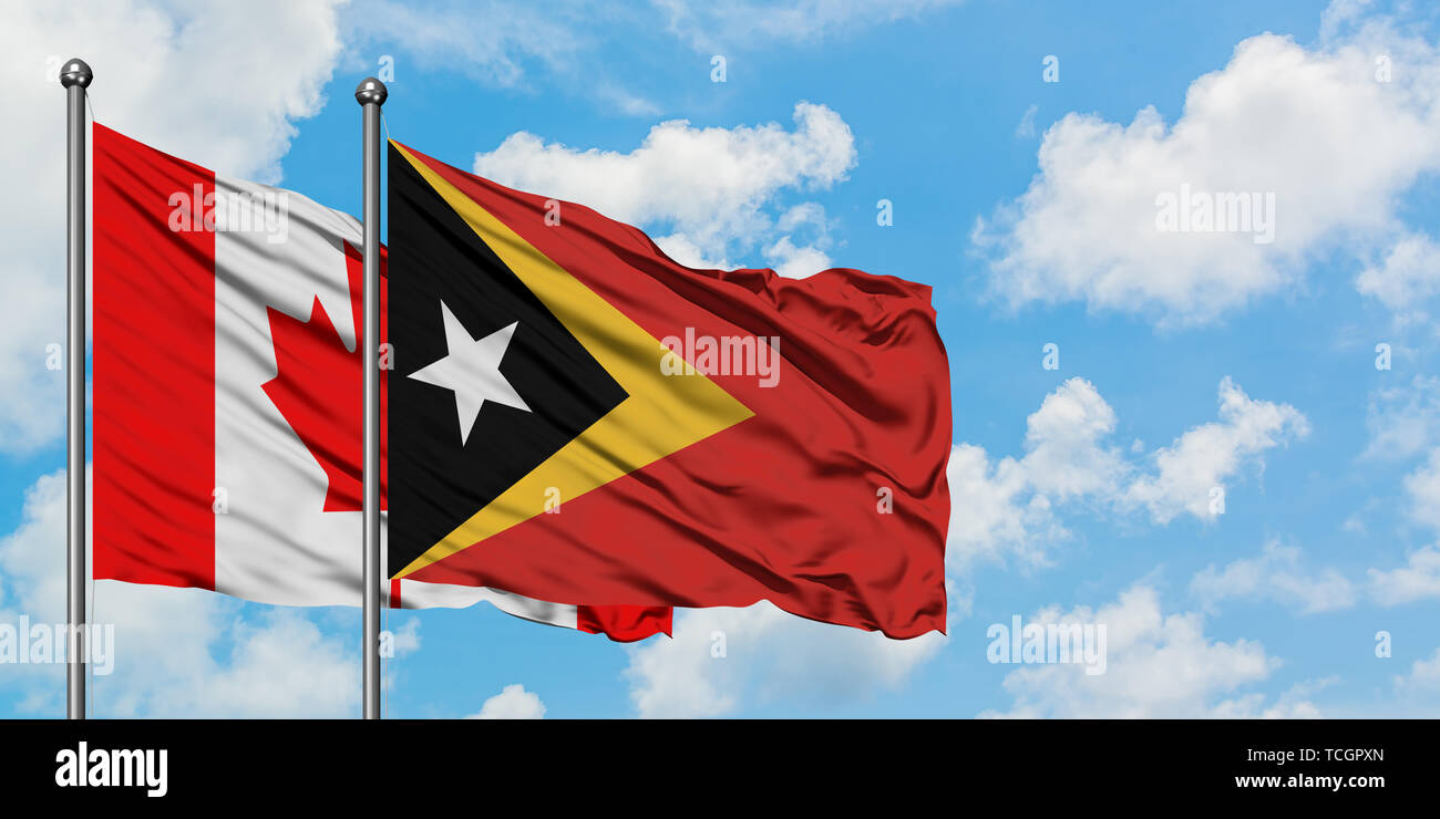 Canada east timor flag hi-res stock photography and images - Alamy