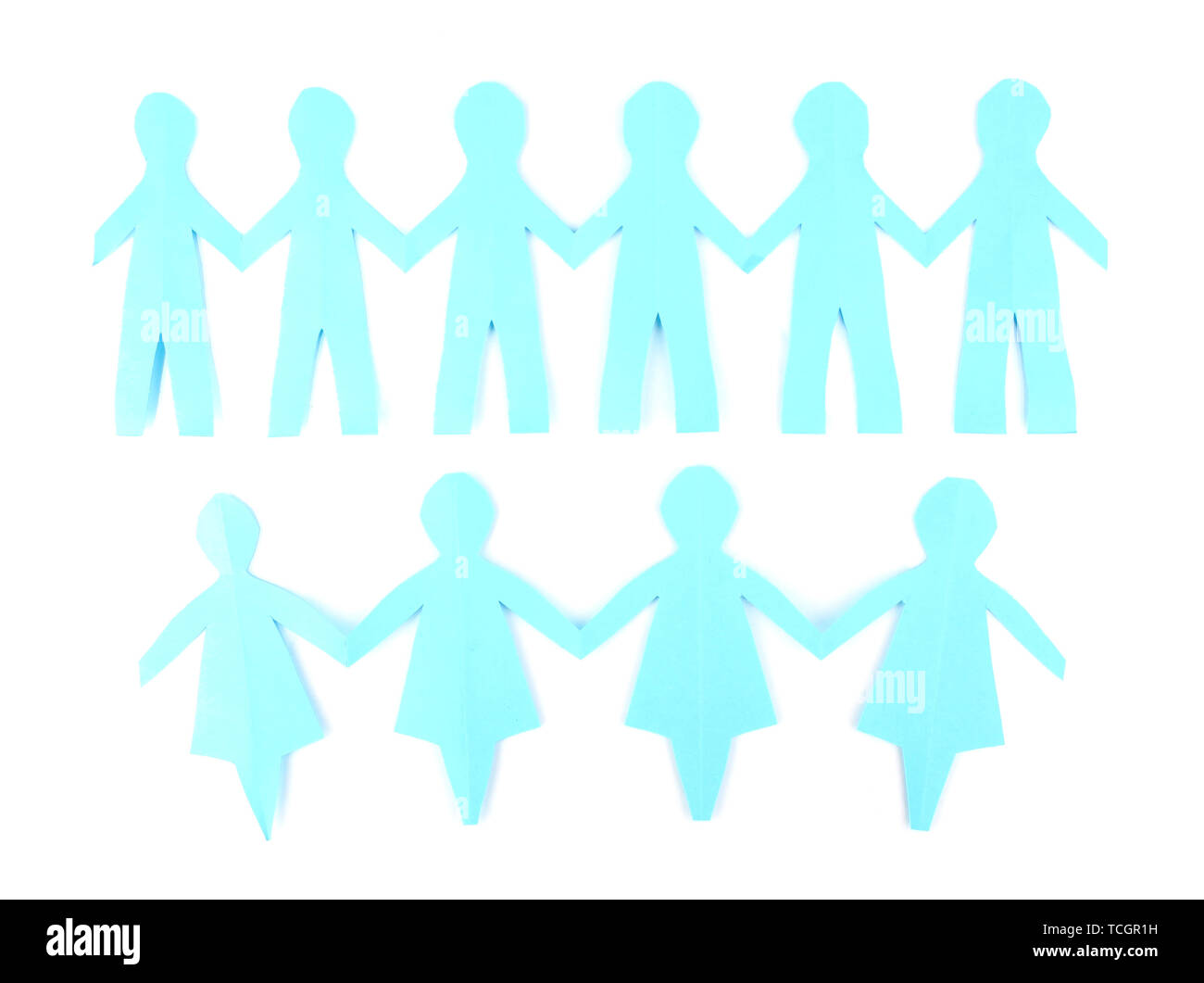 Paper people isolated on white Stock Photo - Alamy