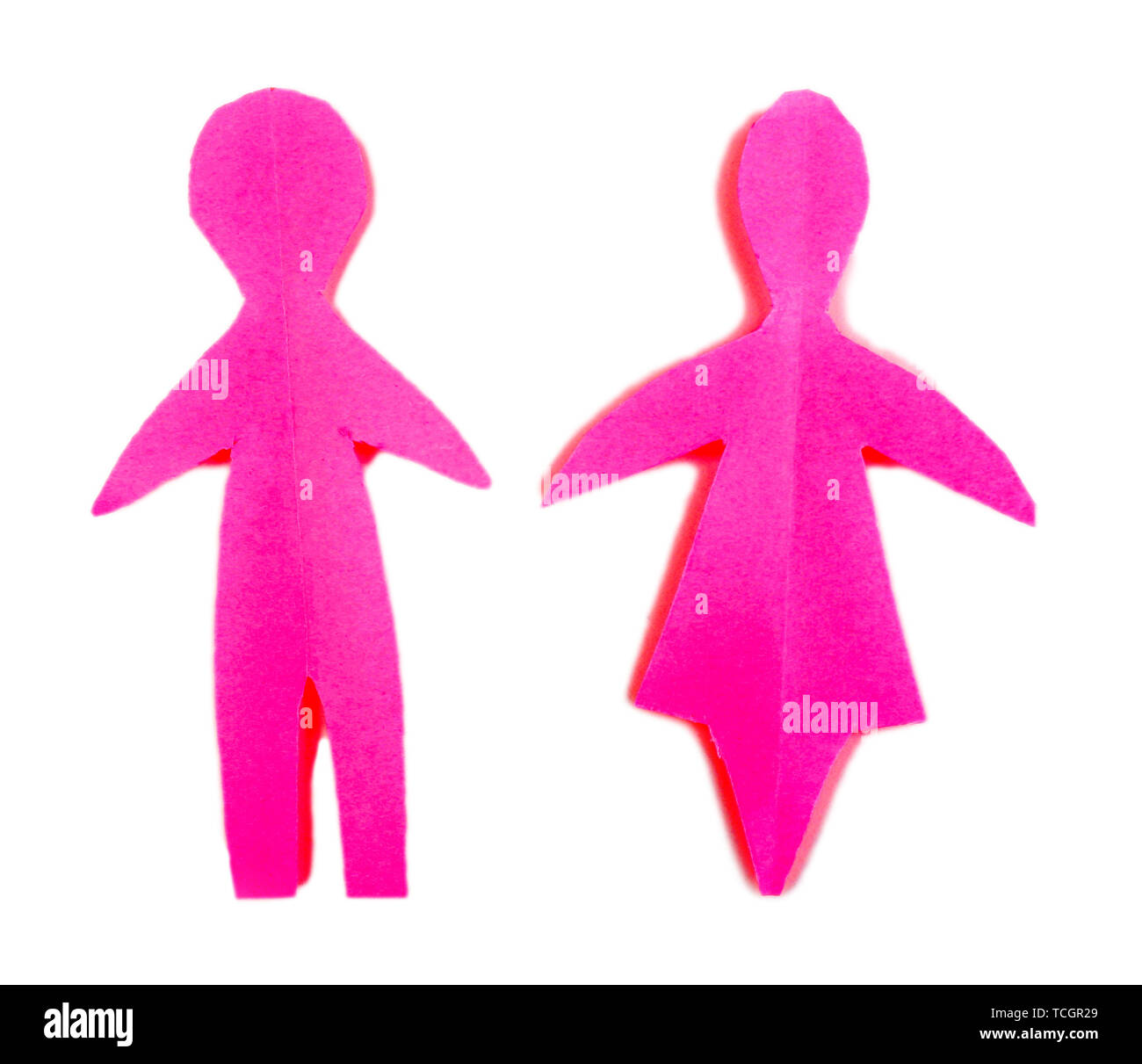 Paper people isolated on white Stock Photo - Alamy