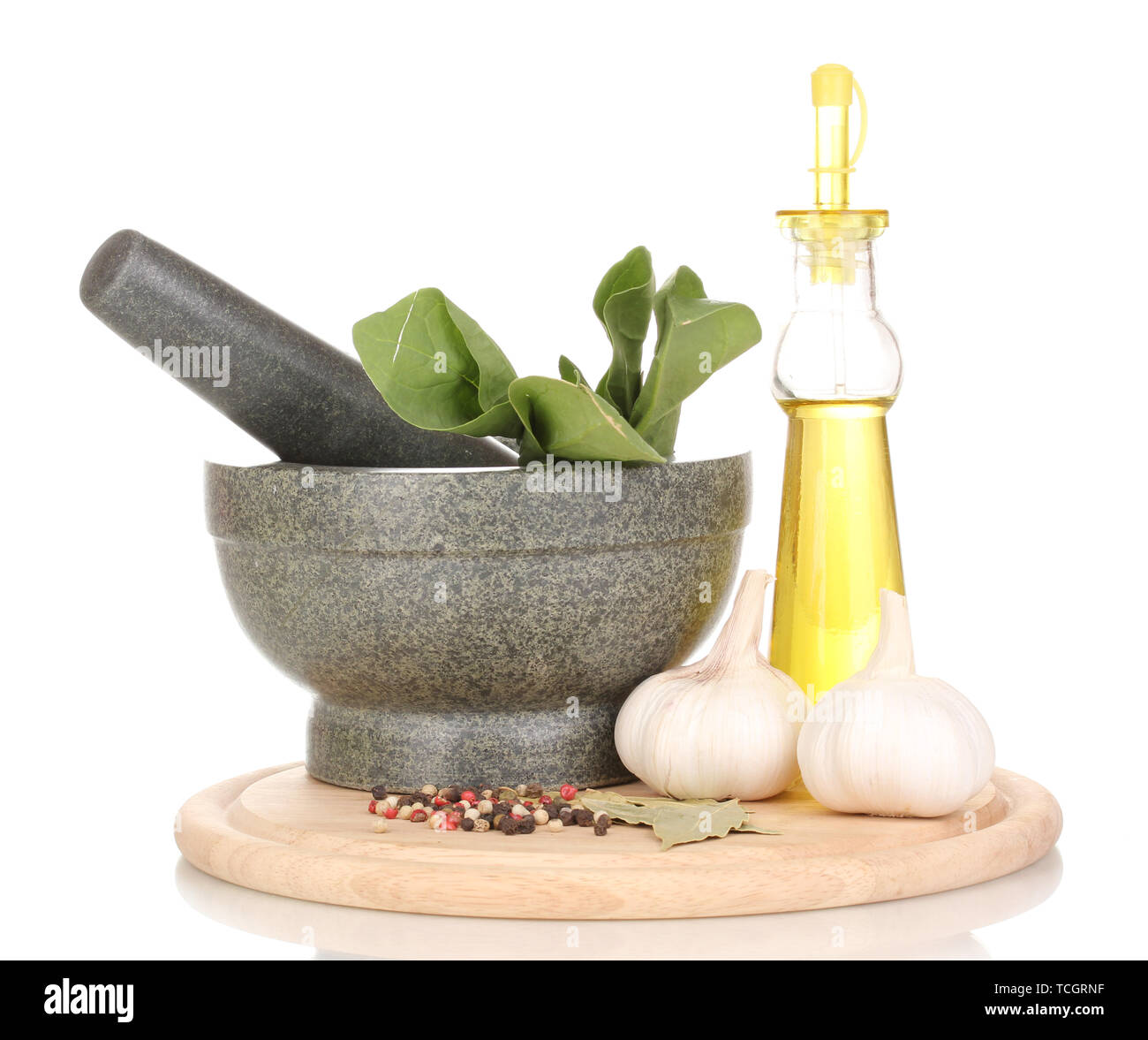 Set of ingredients and spice for cooking isolated on white Stock Photo ...