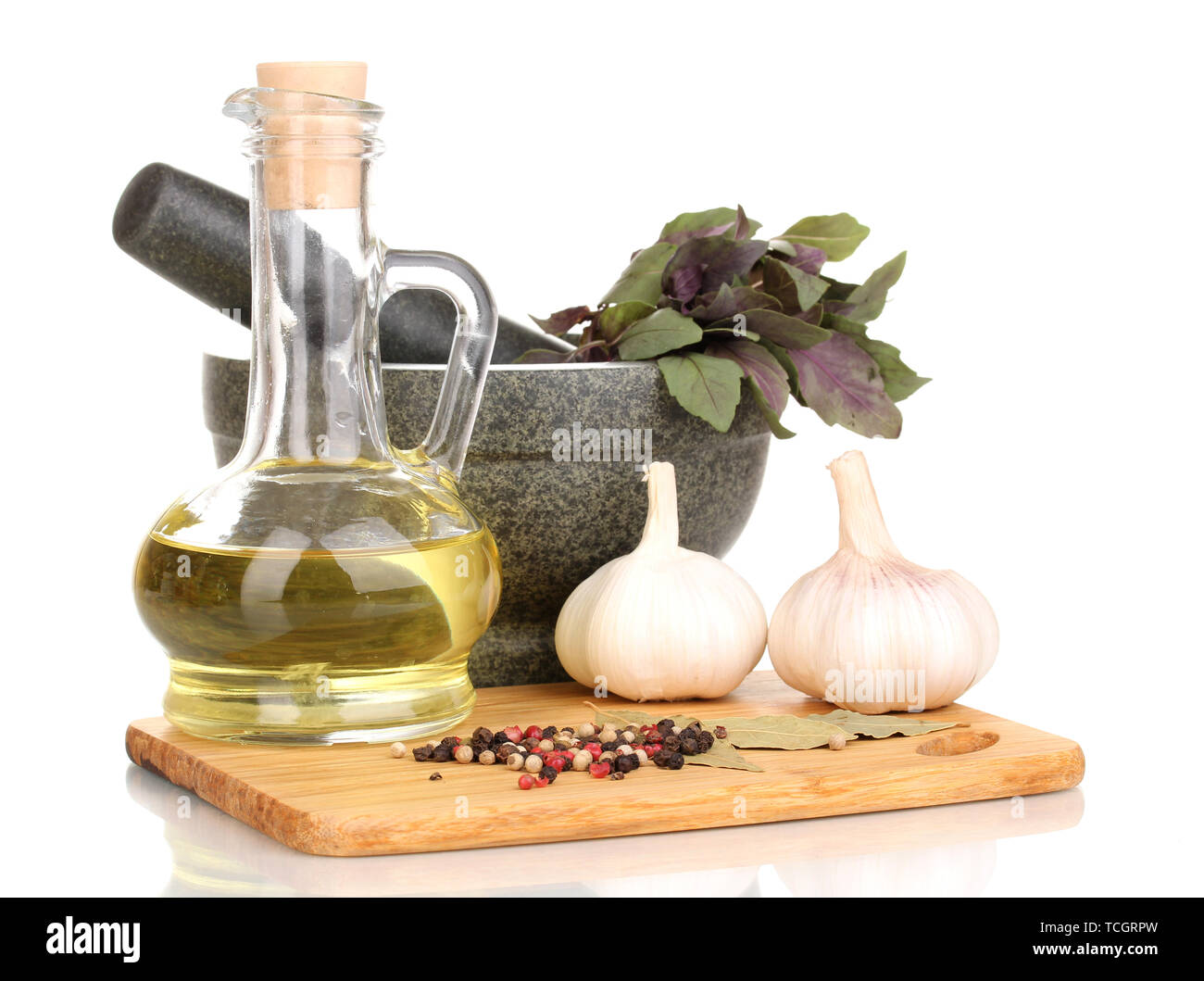 Set of ingredients and spice for cooking isolated on white Stock Photo ...