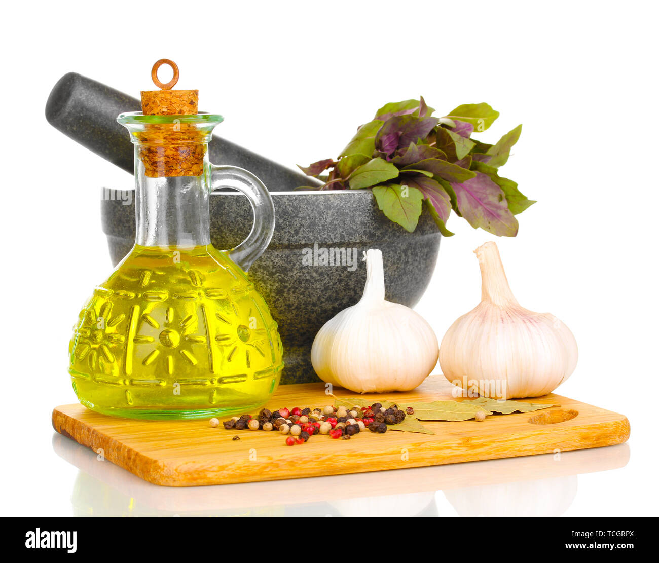 Set of ingredients and spice for cooking isolated on white Stock Photo ...