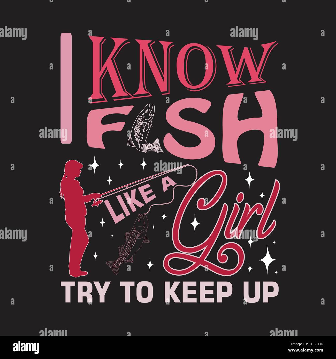 Black girl fishing Stock Vector Images - Alamy