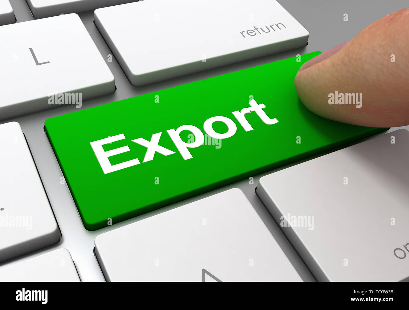export push button concept 3d illustration isolated Stock Photo - Alamy