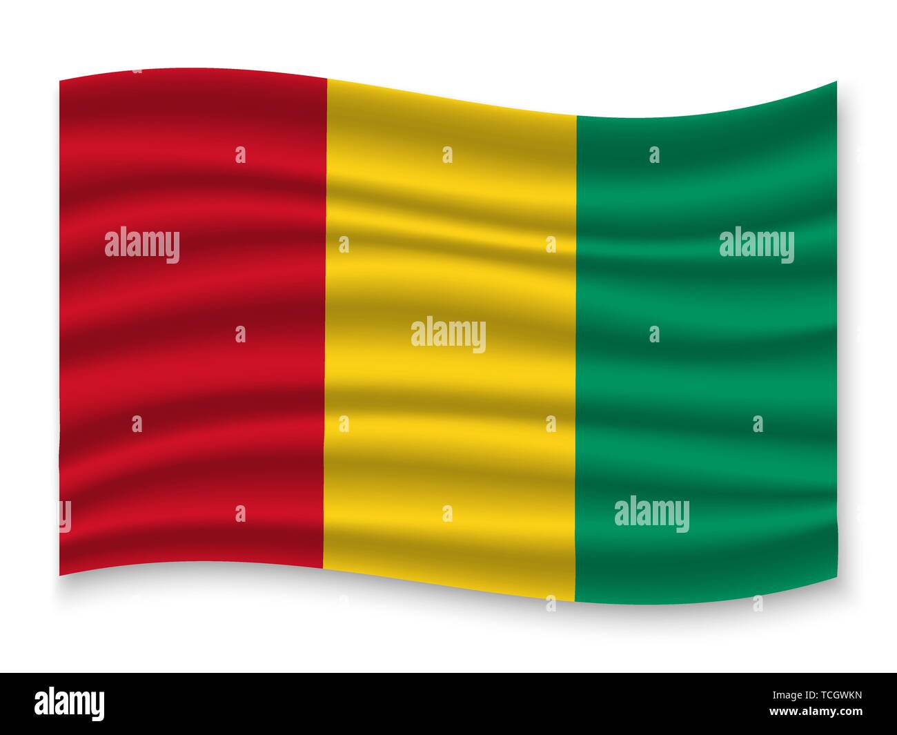 3D Waving Flag of Guinea . Template for your design Stock Vector Image ...