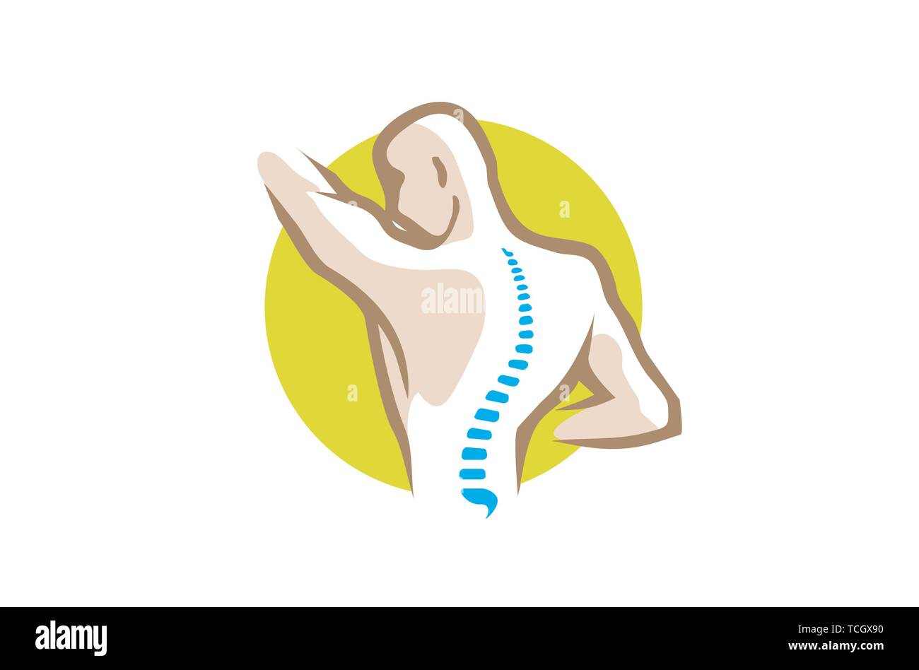 Chiropractic Body Pain Exercise Vector spine diagnostics symbol design ...