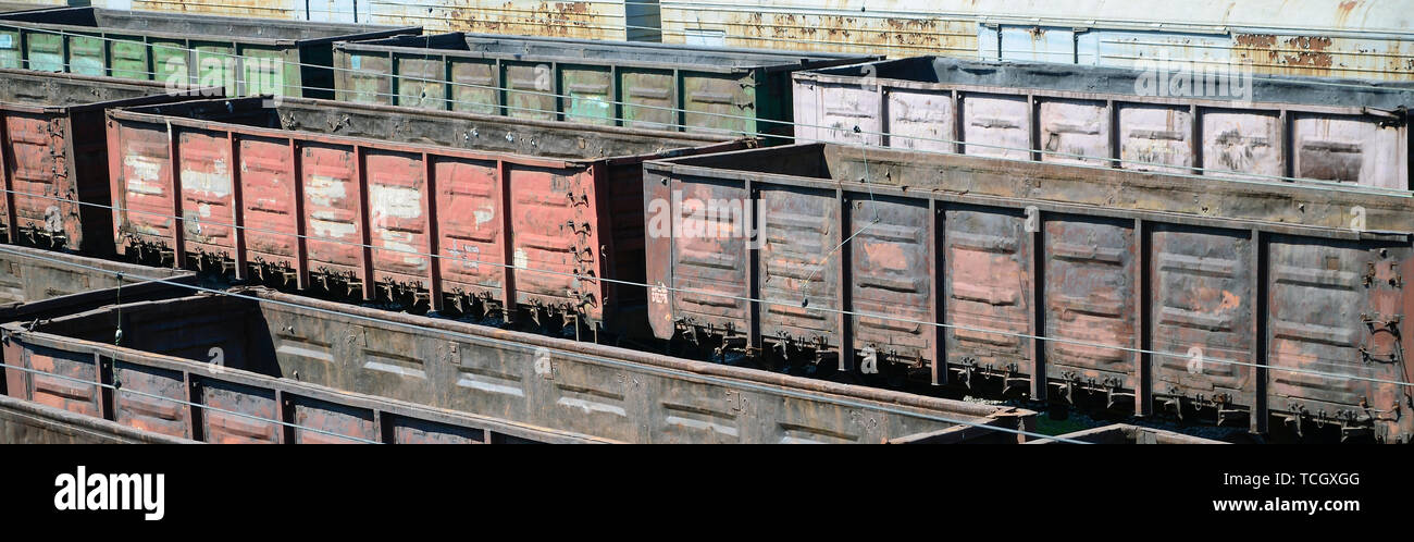 Empty cargo trains hi-res stock photography and images - Alamy