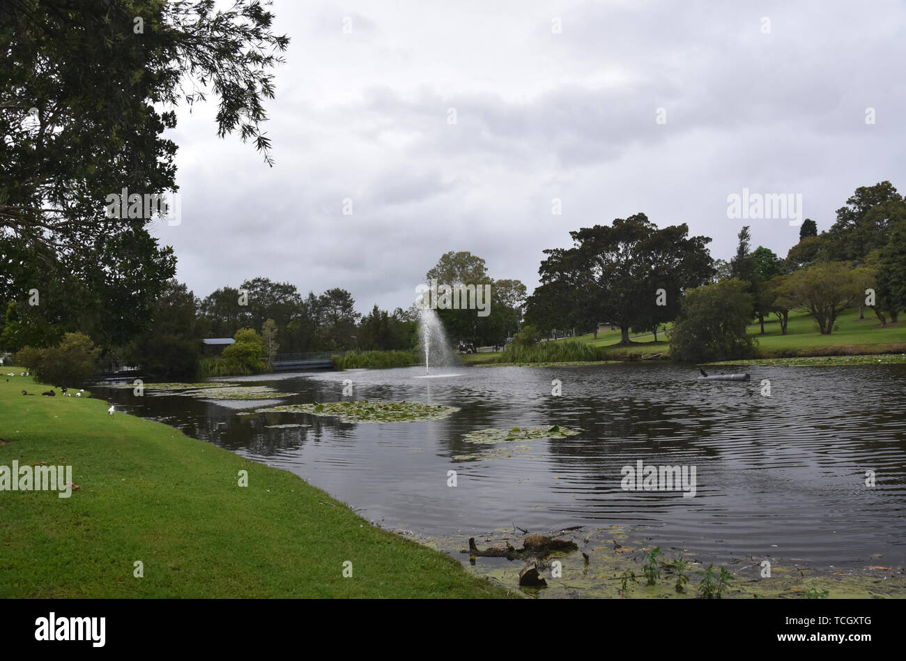 View of Lake Alford at the recreational park at the southern entry of ...