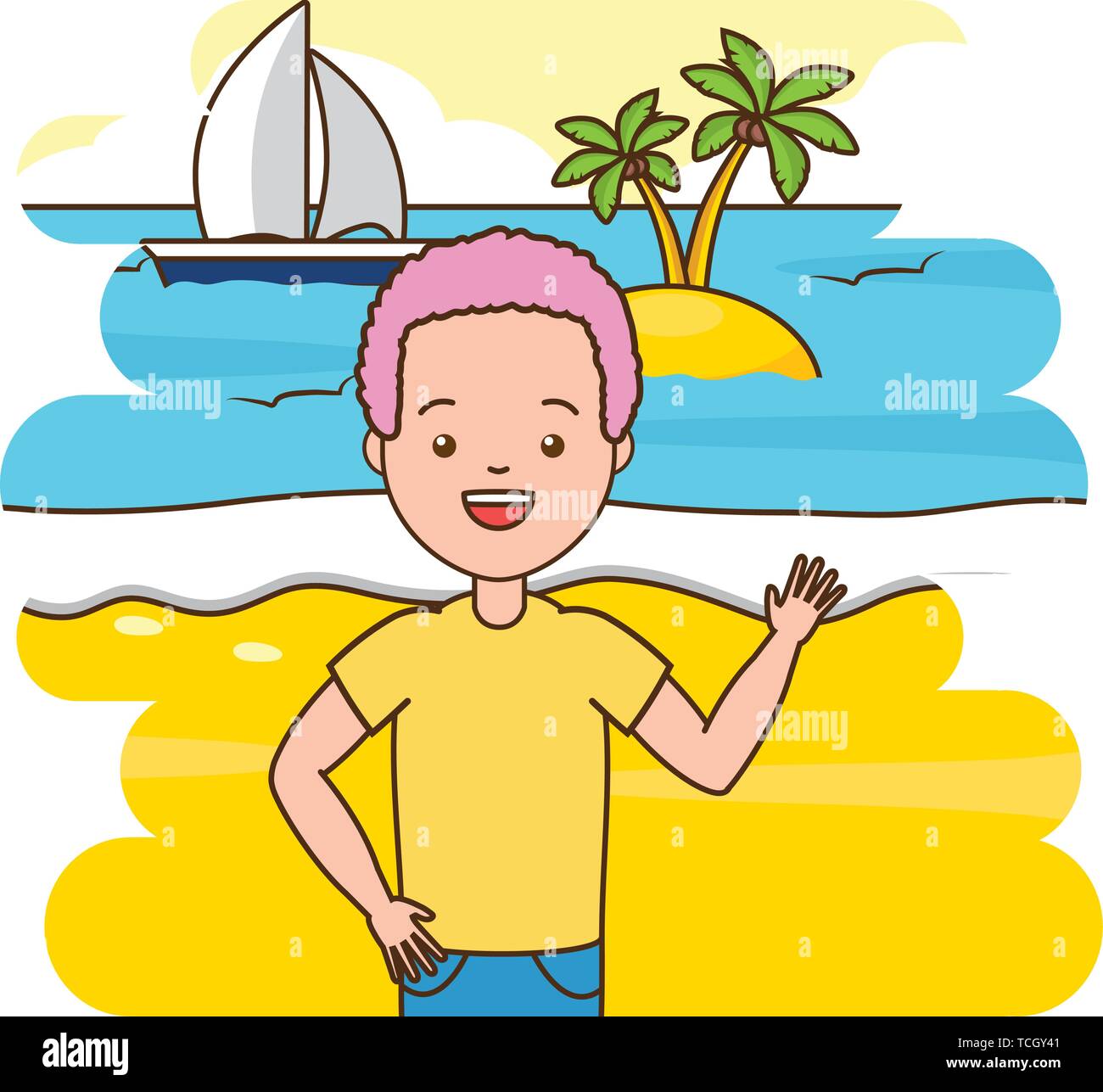 Day time swimming Stock Vector Images - Alamy