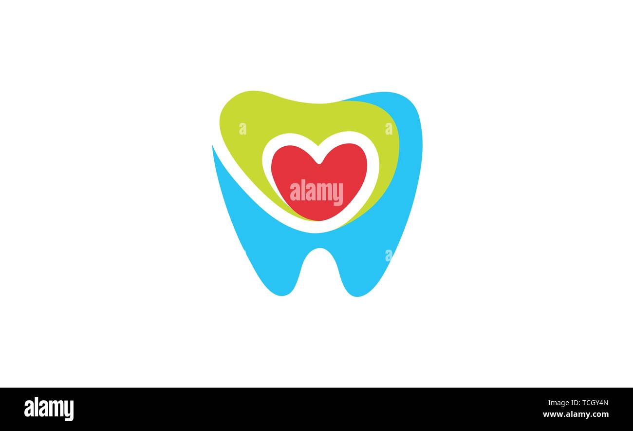Creative Teeth Heart Inside Logo Design Symbol Illustration Stock ...