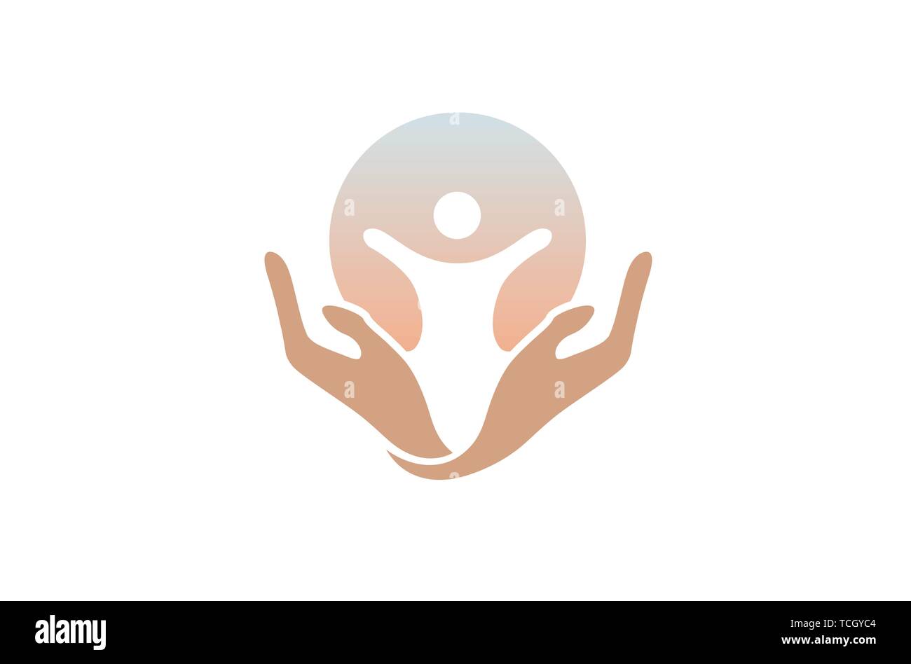 Creative Children Body Silhouette Hands Holding Circle Hope Logo Design ...