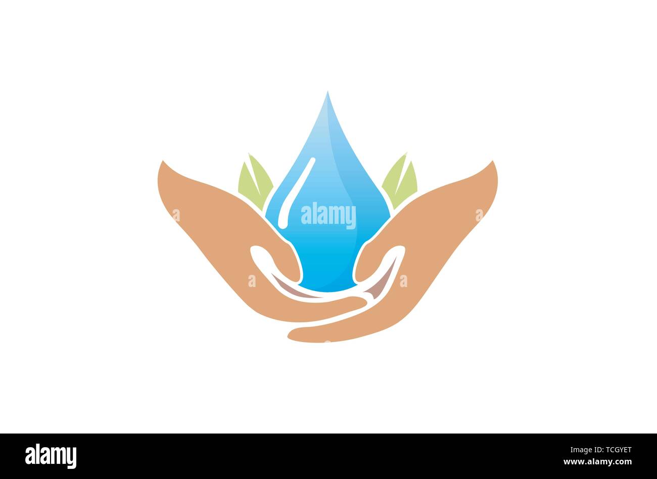 Save water hands concept Stock Vector Images - Alamy