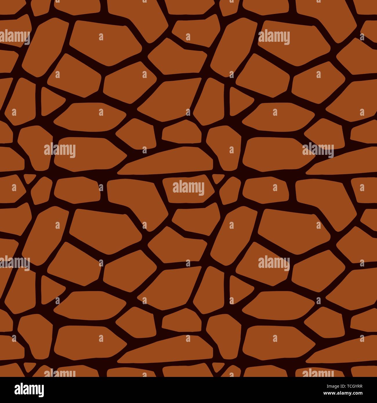 Brown Giraffe skin seamless pattern. Vector animal giraffe texture ...