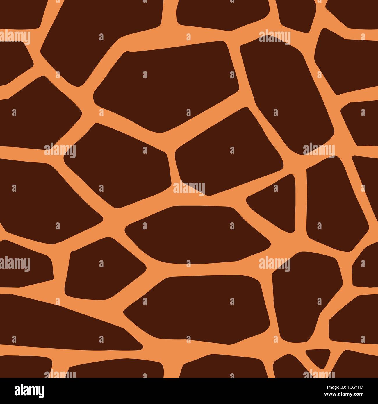 Brown Giraffe skin seamless pattern. Vector animal giraffe texture ...
