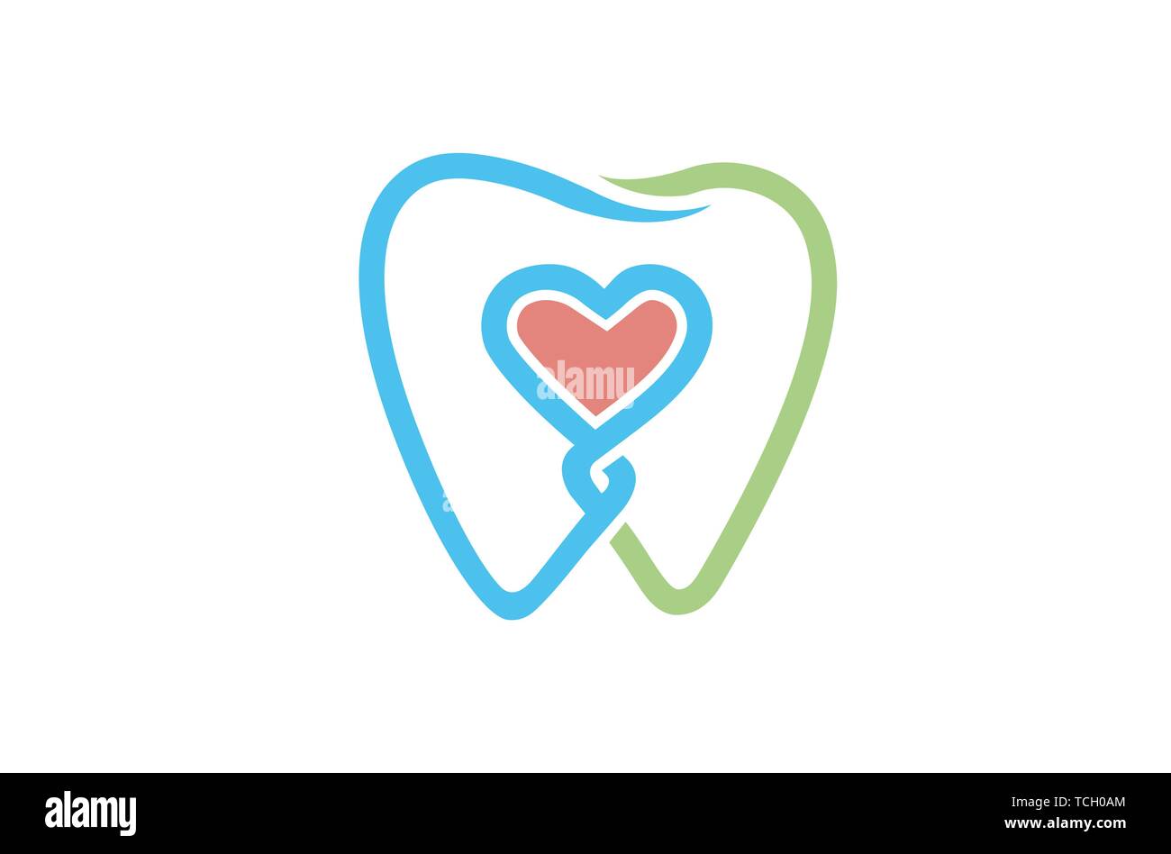 Creative Dental Teeth Heart Metaphor Logo Design Symbol Illustration ...