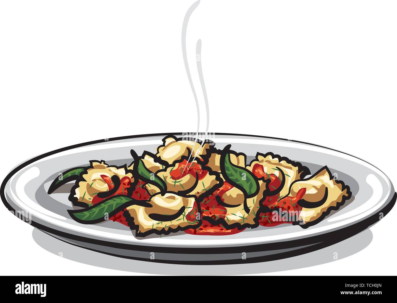 Ravioli stuffed Stock Vector Images - Alamy